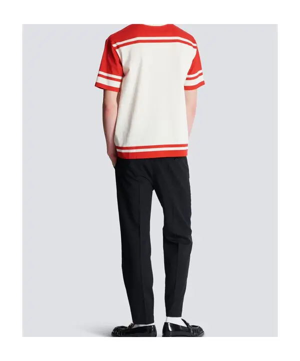 Balmain Varsity T-shirt With Écusson Print