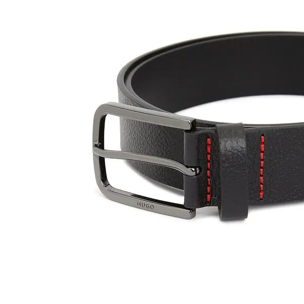 Hugo Boss Pin Buckle Leather Belt - Black