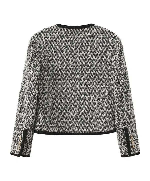 Marissa Chiara Textured Long-sleeve Jacket With Button Detail
