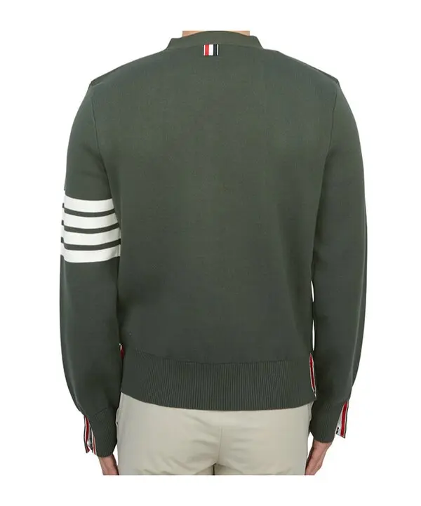 Thom Browne 4-bar Cotton Cardigan - Black