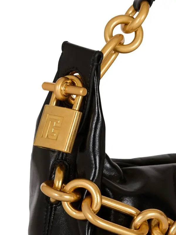 Balmain Medium Sync Bag With Gold Tone Hardware - Black
