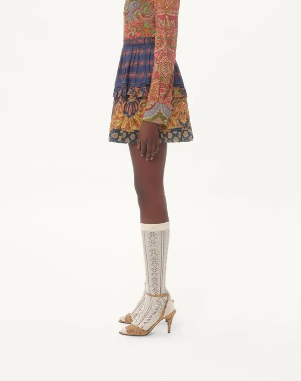 Valentino Garavani All-over Patterned Flared Skirt