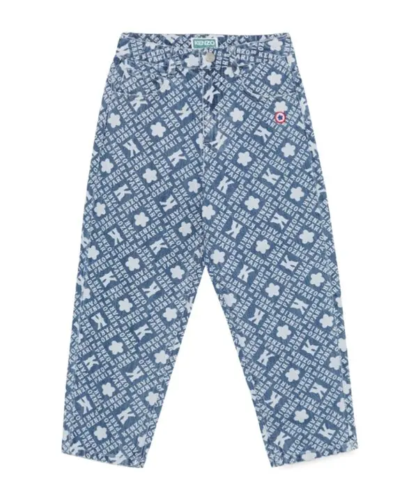 Kenzo All-over Monogram Print Jeans
