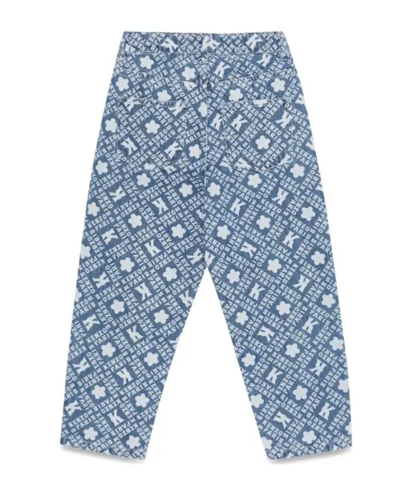 Kenzo All-over Monogram Print Jeans