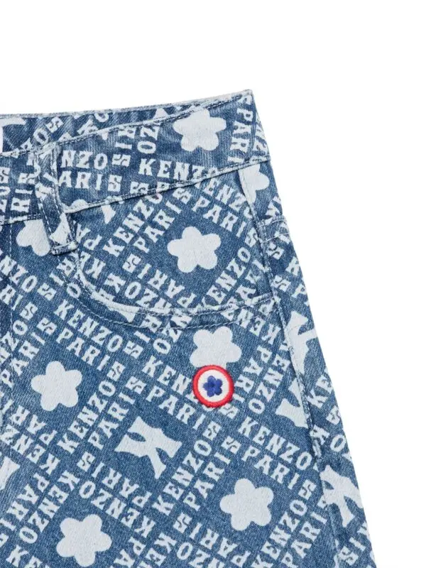 Kenzo All-over Monogram Print Jeans