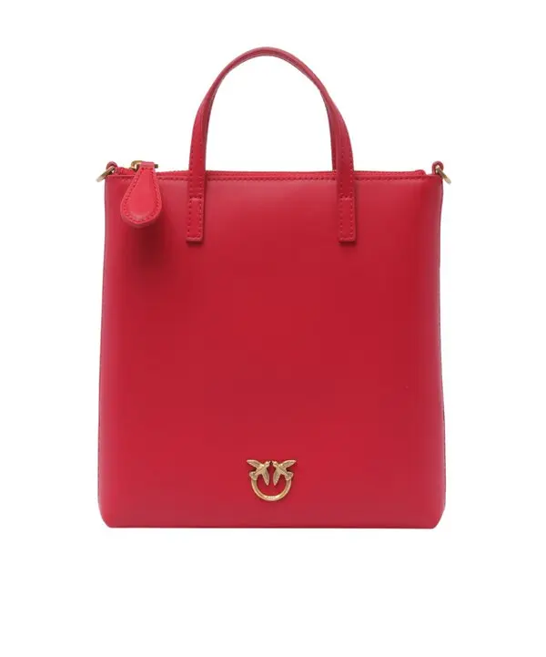 Pinko Zip-up Shoulder Bag With Curved Handle