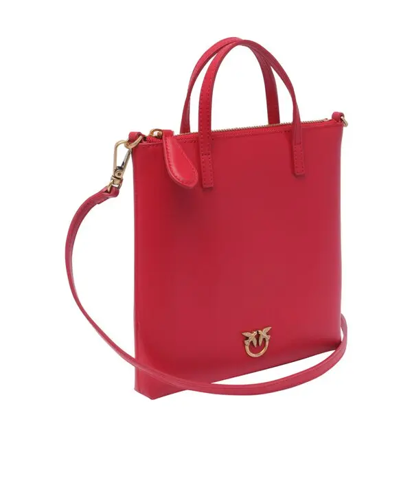 Pinko Zip-up Shoulder Bag With Curved Handle
