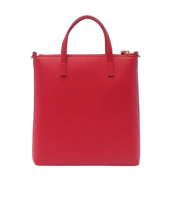 Pinko Zip-up Shoulder Bag With Curved Handle