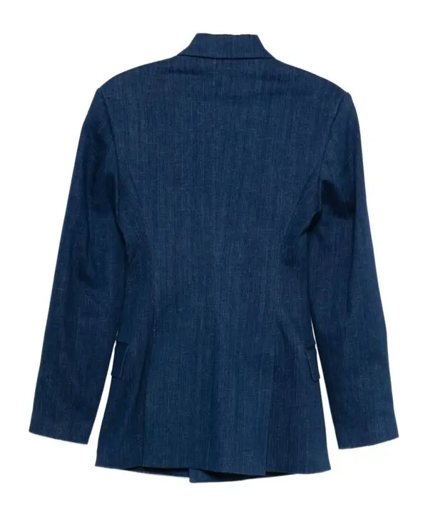 Dsquared2 Double-breasted Cotton Denim Blazer - Blue