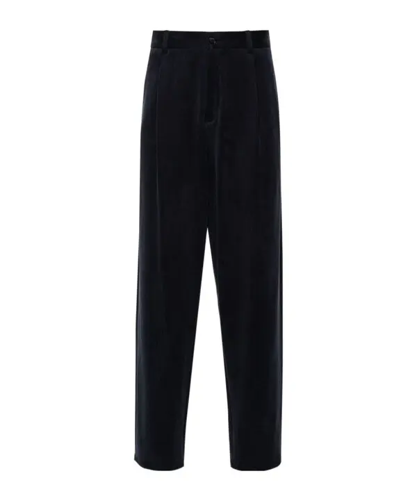 Giorgio Armani Straight-leg Jersey Trousers - Black