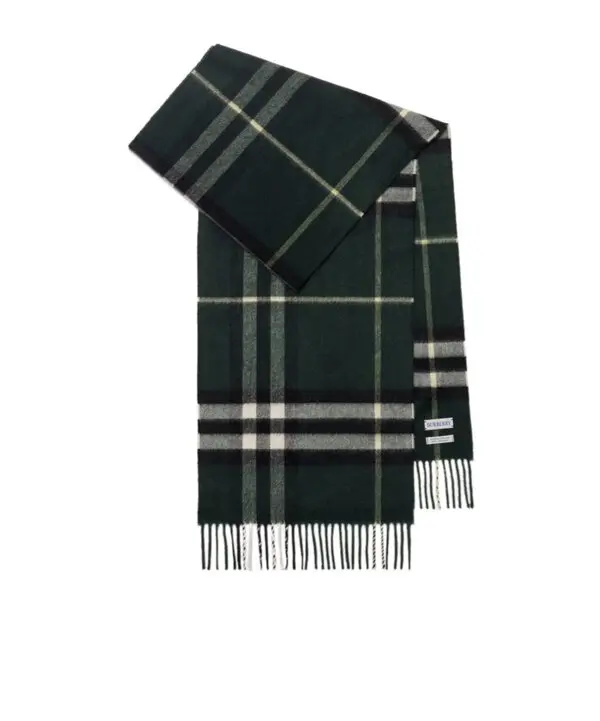 Burberry Checked Fringed Edge Scarf - Anchor