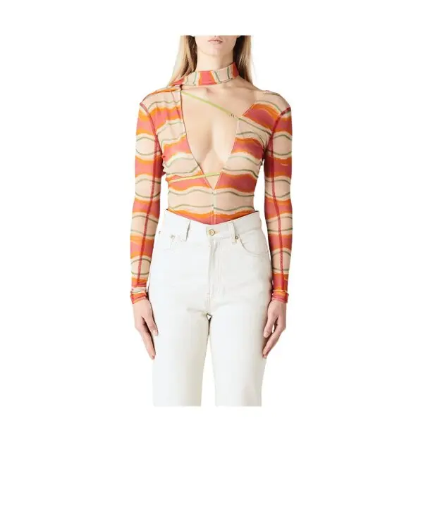 Jacquemus Le Abanaba Semi-sheer Bodysuit - White
