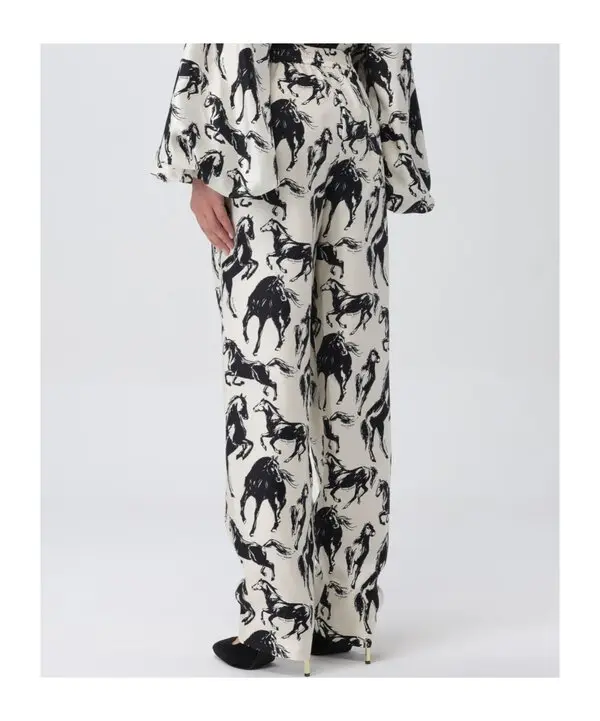 Balmain Horse Printed Twill Trousers