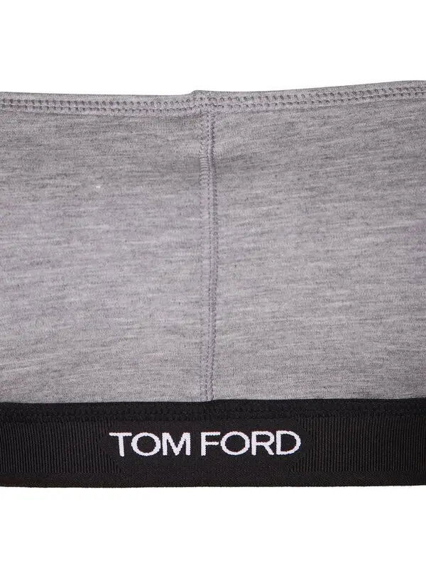 TOM FORD Logo-underband Bra - Grey