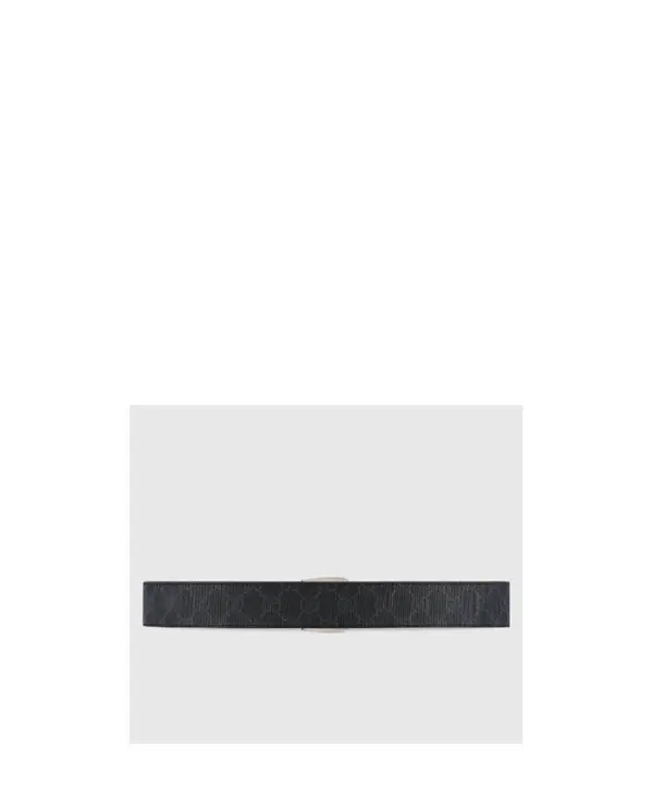 Gucci Gg Supreme Canvas Belt With Interlocking Double G Buckle