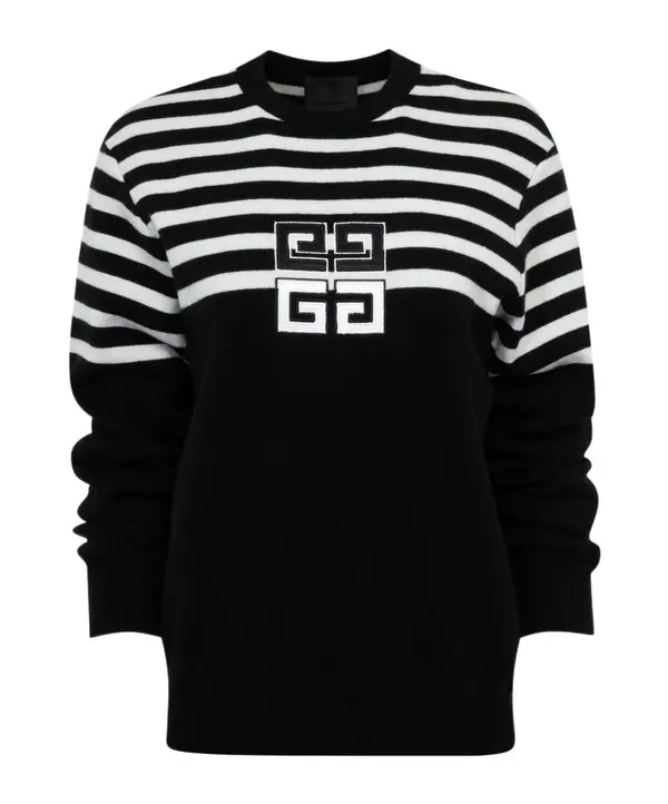 Givenchy Embroidered Wool Sweater - Black