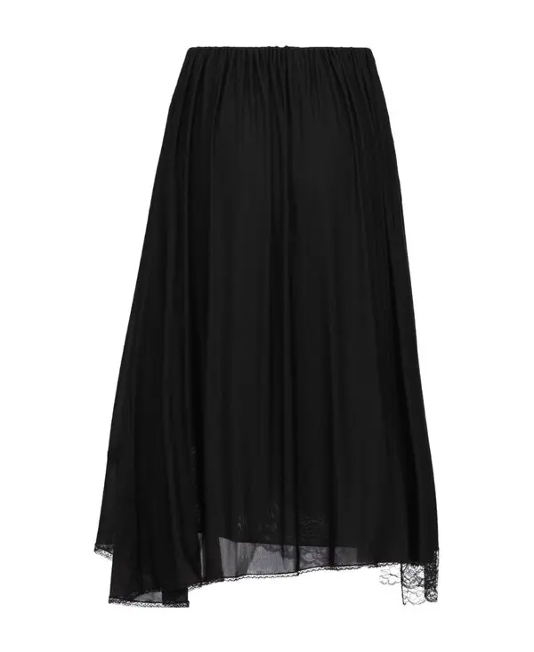Balenciaga Lace Detailed Midi Skirt - Black