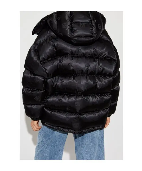 Dolce & Gabbana Padded Down Jacket With High Collar And Removable Hood