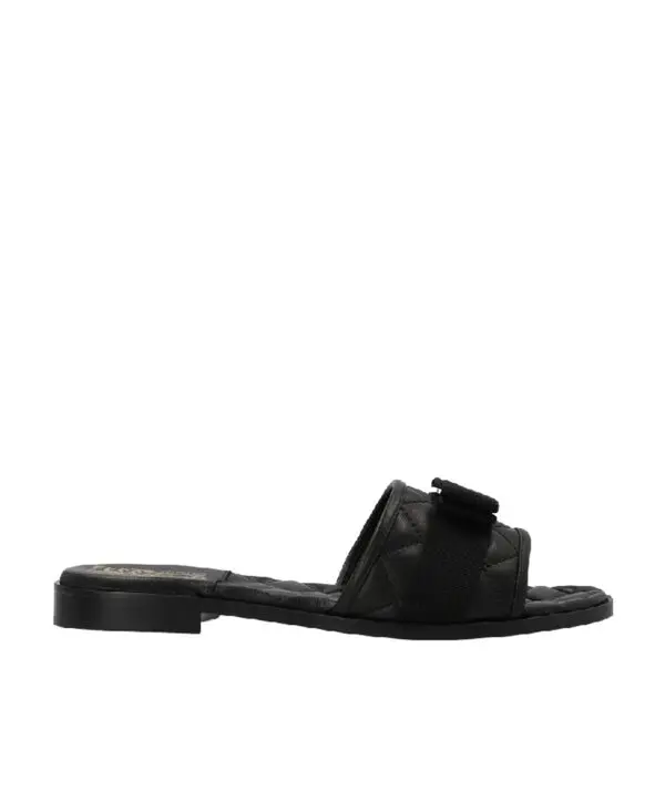 FERRAGAMO Bow Detail Slip-on Slippers
