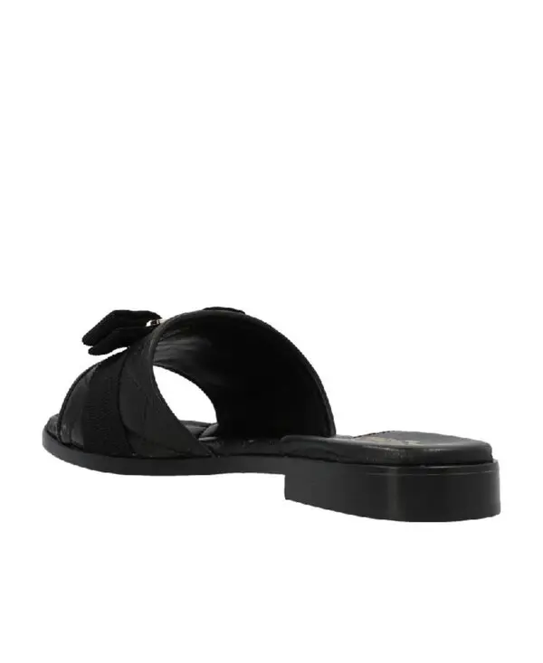 FERRAGAMO Bow Detail Slip-on Slippers
