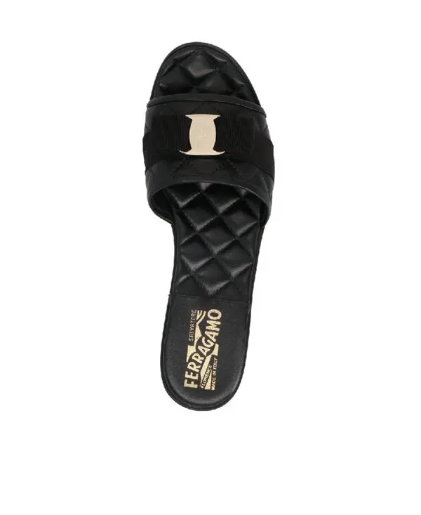 FERRAGAMO Bow Detail Slip-on Slippers