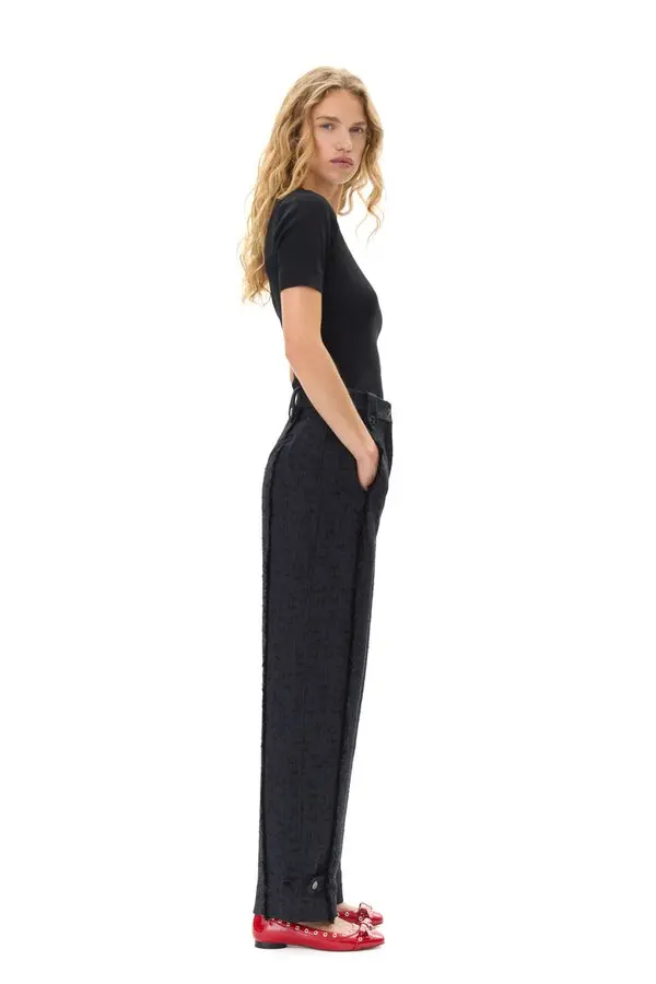 GANNI Tweed Trousers