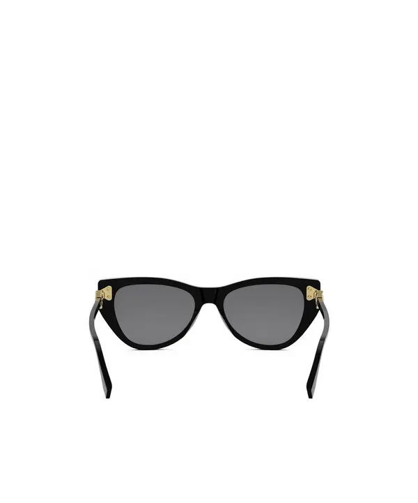 Fendi Full Rim Cat Eye Sunglasses With Temple Logo Details - Black