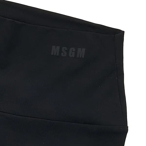 MSGM Logo-print High-waist Stretch Shorts