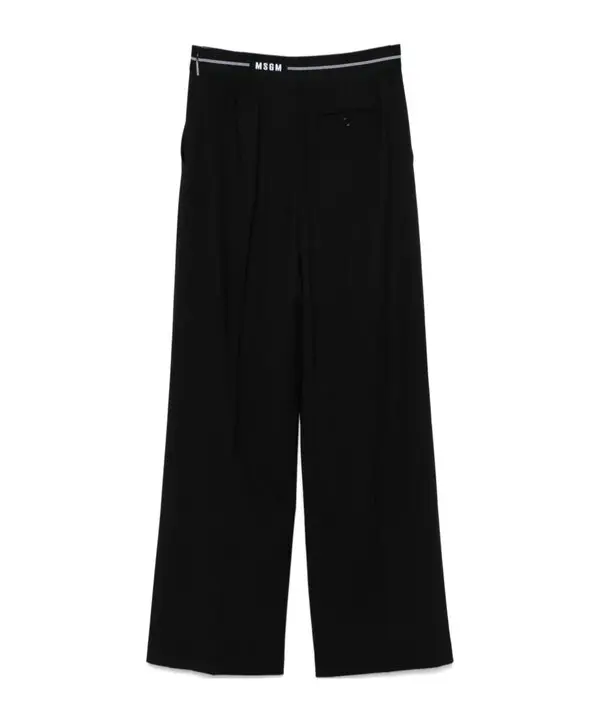 MSGM Logo Waistband Tailored Trousers