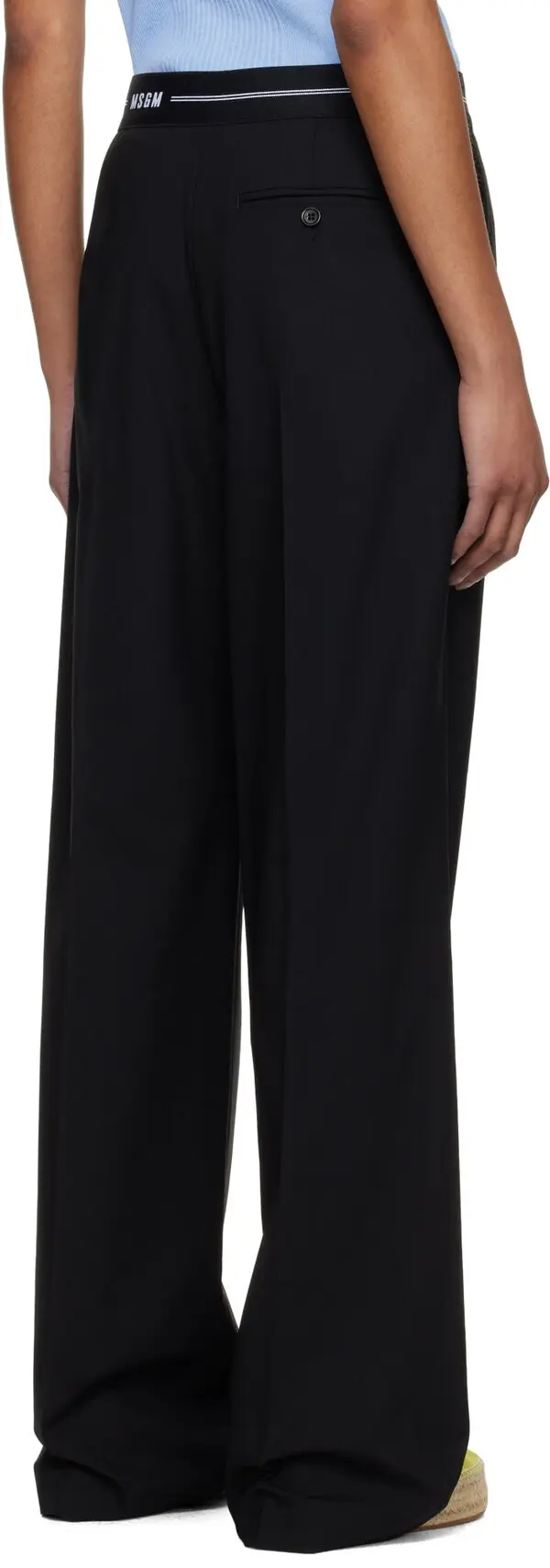 MSGM Logo Waistband Tailored Trousers
