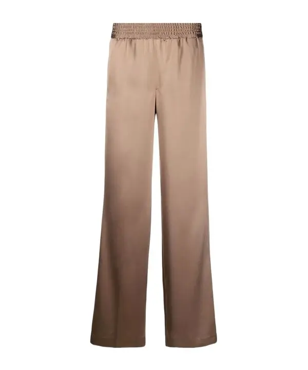 PT TORINO Elastic Waist Wide-leg Trousers