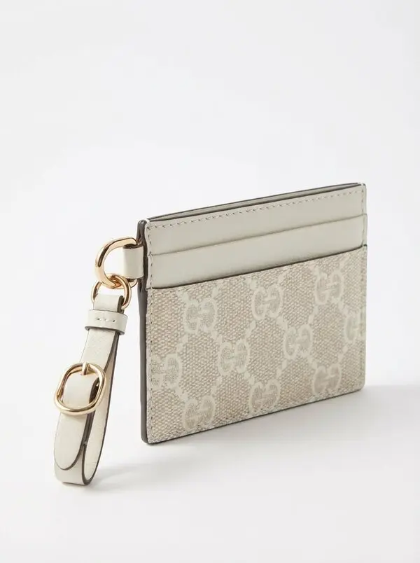 Gucci Gg Emblem Card Case With Strap