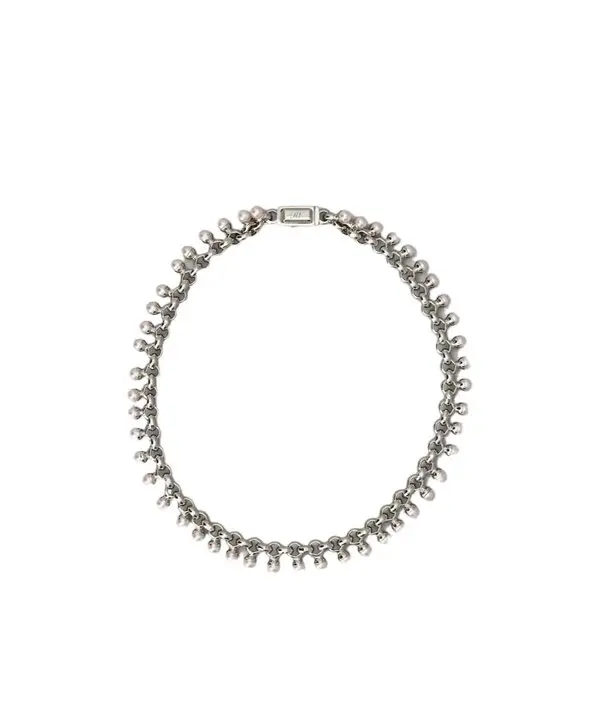 ROGER VIVIER Choker Necklace With Branded Pendant - Silver