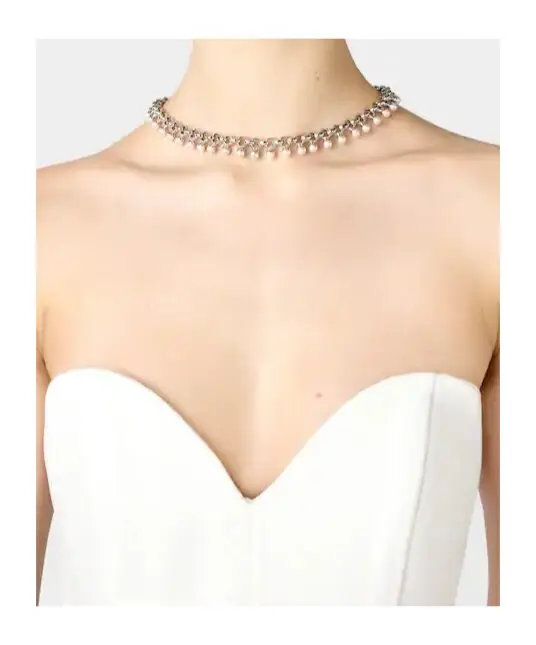 ROGER VIVIER Choker Necklace With Branded Pendant