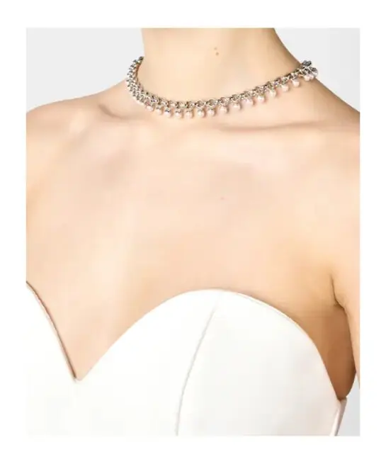 ROGER VIVIER Choker Necklace With Branded Pendant