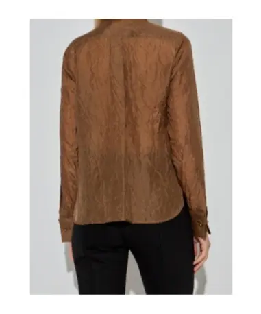 Max Mara Silk Canvas Shirt - Brown