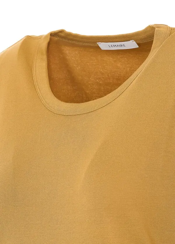 LEMAIRE Crewneck Short Sleeve T-shirt - Yellow