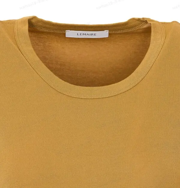 LEMAIRE Crewneck Short Sleeve T-shirt - Yellow