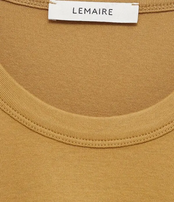 LEMAIRE Crewneck Short Sleeve T-shirt - Yellow