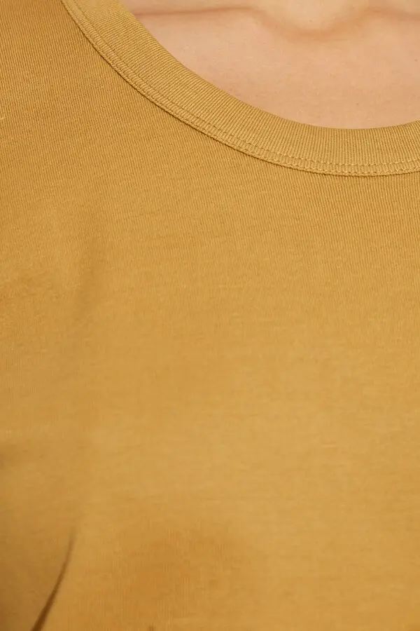 LEMAIRE Crewneck Short Sleeve T-shirt - Yellow