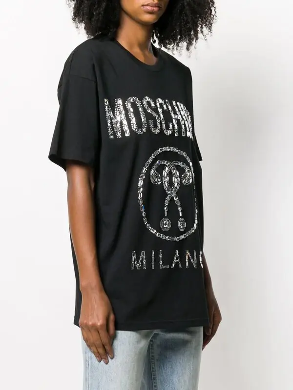 Moschino Rhinestone T-shirt - Black