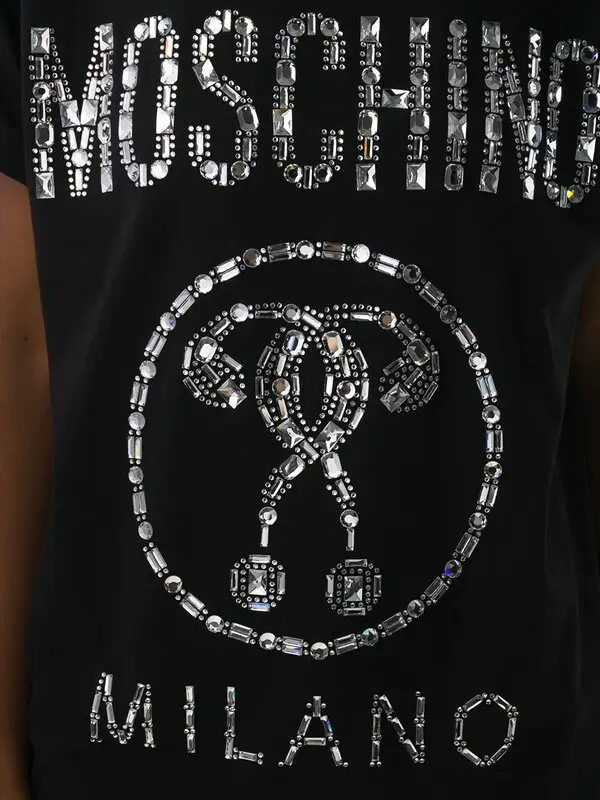 Moschino Rhinestone T-shirt - Black
