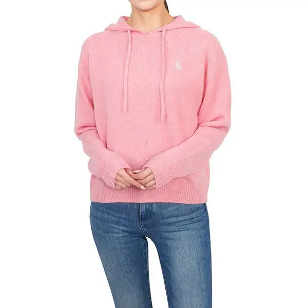 SPORTY  RICH Sporty & Rich Cashmere Drawstring Hoodie