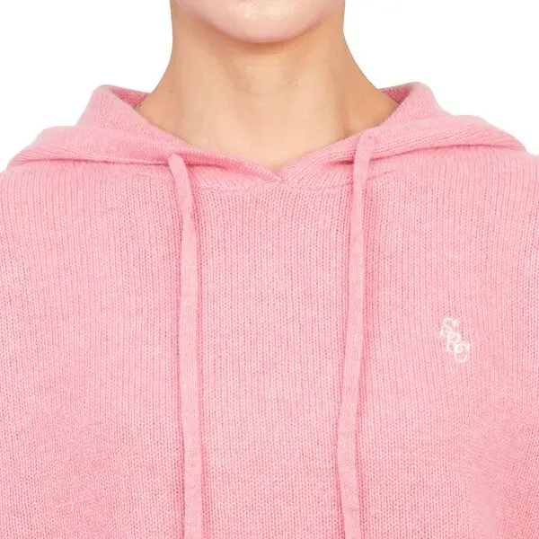 SPORTY  RICH Sporty & Rich Cashmere Drawstring Hoodie
