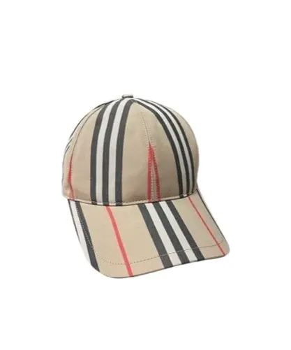 Burberry Striped Baseball Cap - Nude