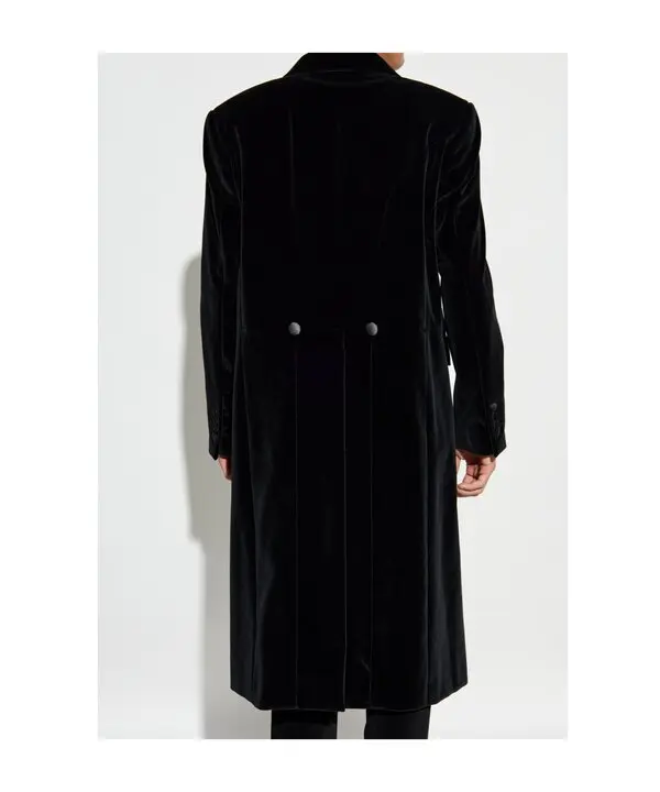 Dolce & Gabbana Velvet Double-breasted Long Coat