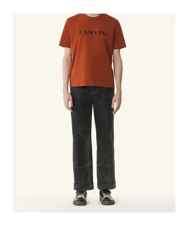 LANVIN Belted Wide-leg Jeans
