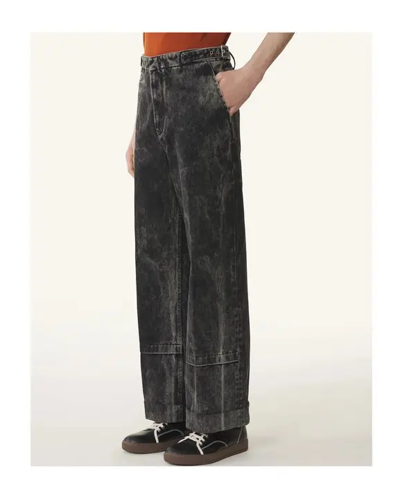LANVIN Belted Wide-leg Jeans