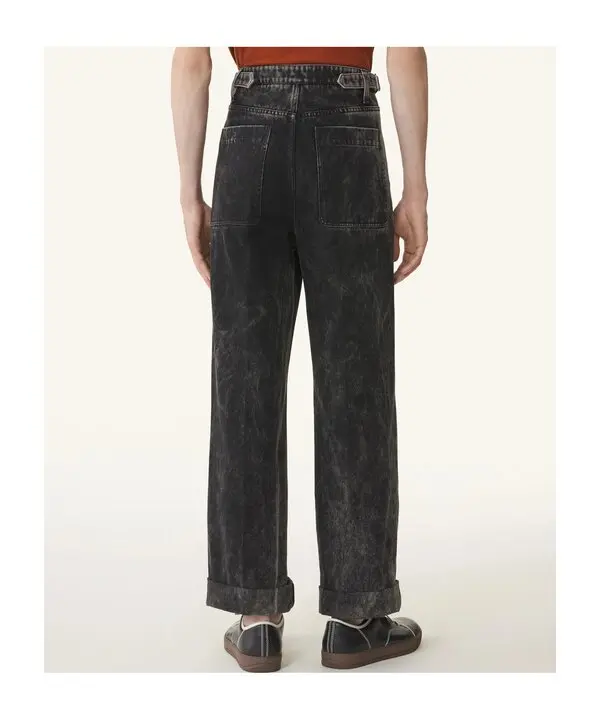 LANVIN Belted Wide-leg Jeans