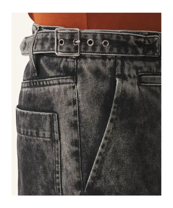 LANVIN Belted Wide-leg Jeans